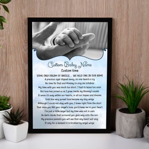 Infant Baby Loss Funeral Sign Canvas, Loss of Baby Canvas, Memorial ...