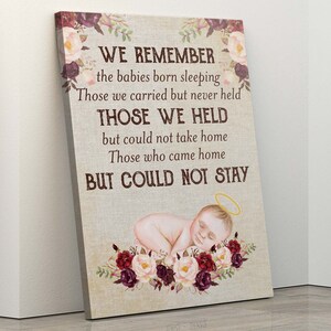 Loss of Newborn Baby Canvas, Infant Loss Sympathy Gift, Canvas for Loss ...