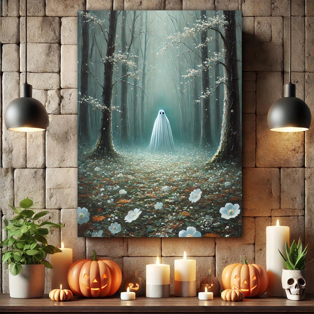 Ghost in the Forest Poster, Dark Academia, Vintage Poster, Art Poster ...