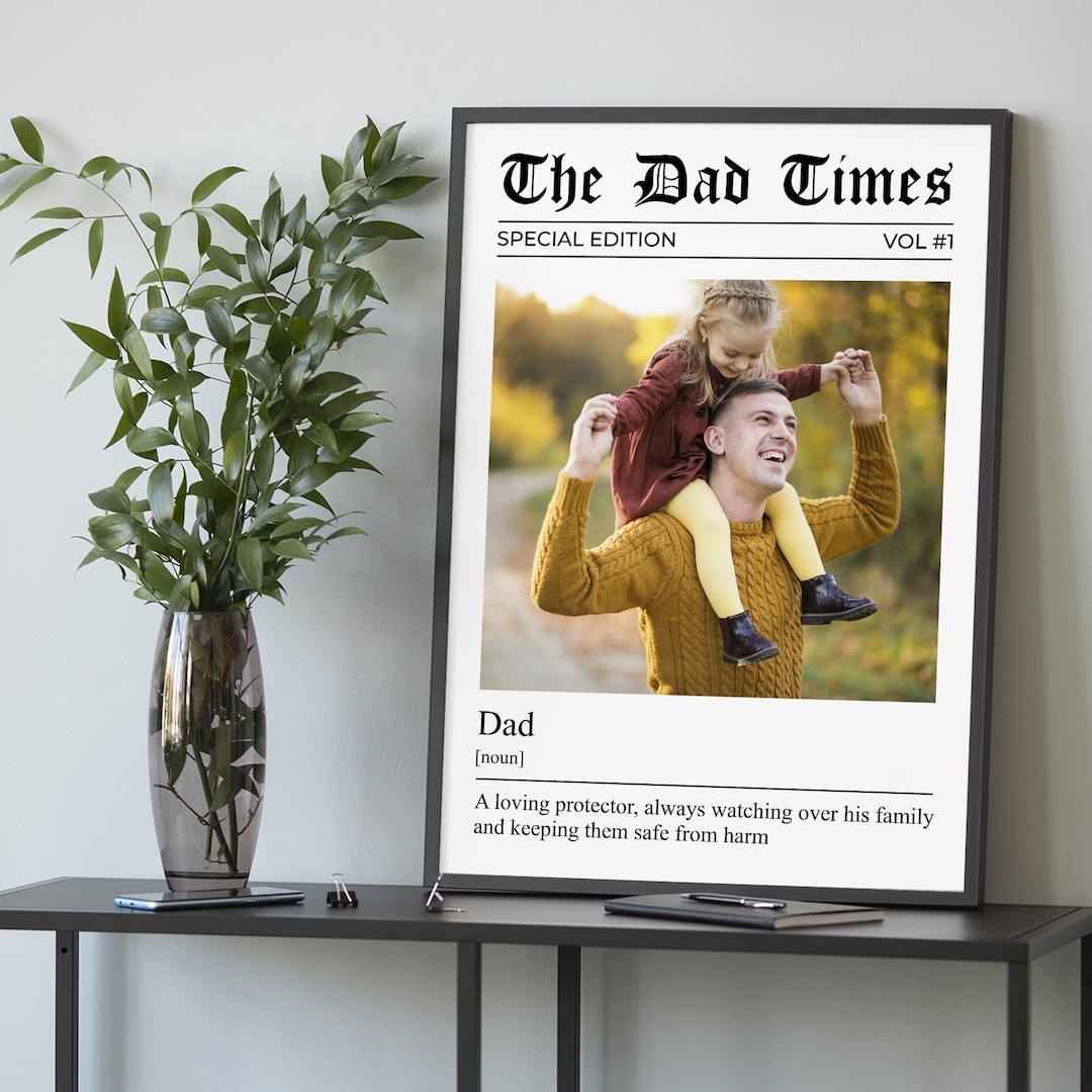 Custom the Best Dad Times Canvas, Personalized Wall Art Gift for Dad ...