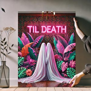 Two Ghost Best Friend Canvas, Ghost Artwork, Best Friends Gift Women ...