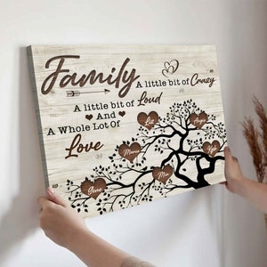 Custom Family Tree Canvas, Custom Name Canvas, Family Garden Canvas ...