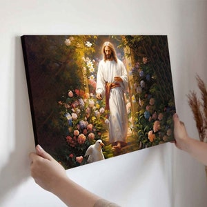 Jesus in His Garden, Religious Wall Decor, Bible Art Print, God's ...
