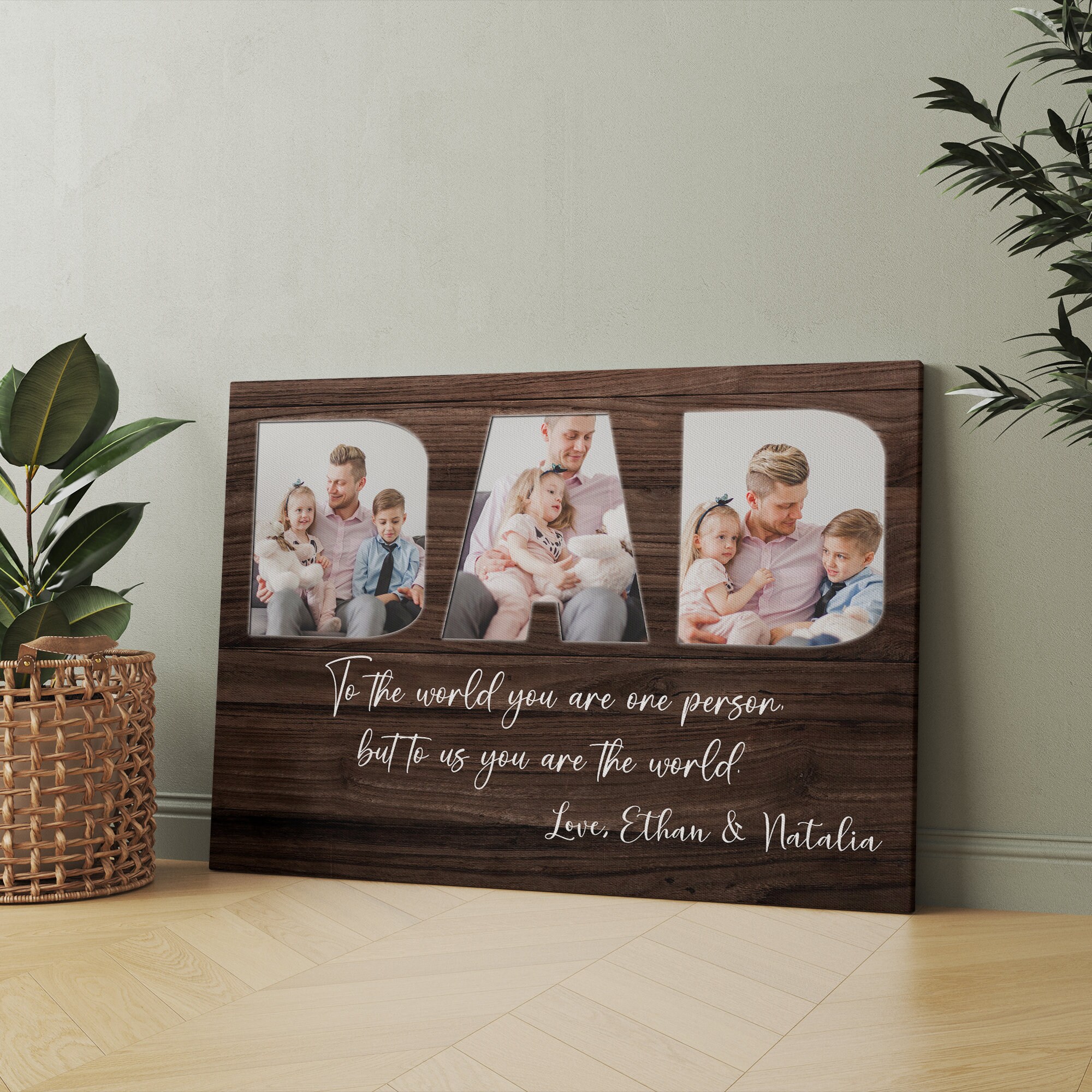 Custom Dad Sign With Photos, Personalized Gifts for Dad From Kids ...