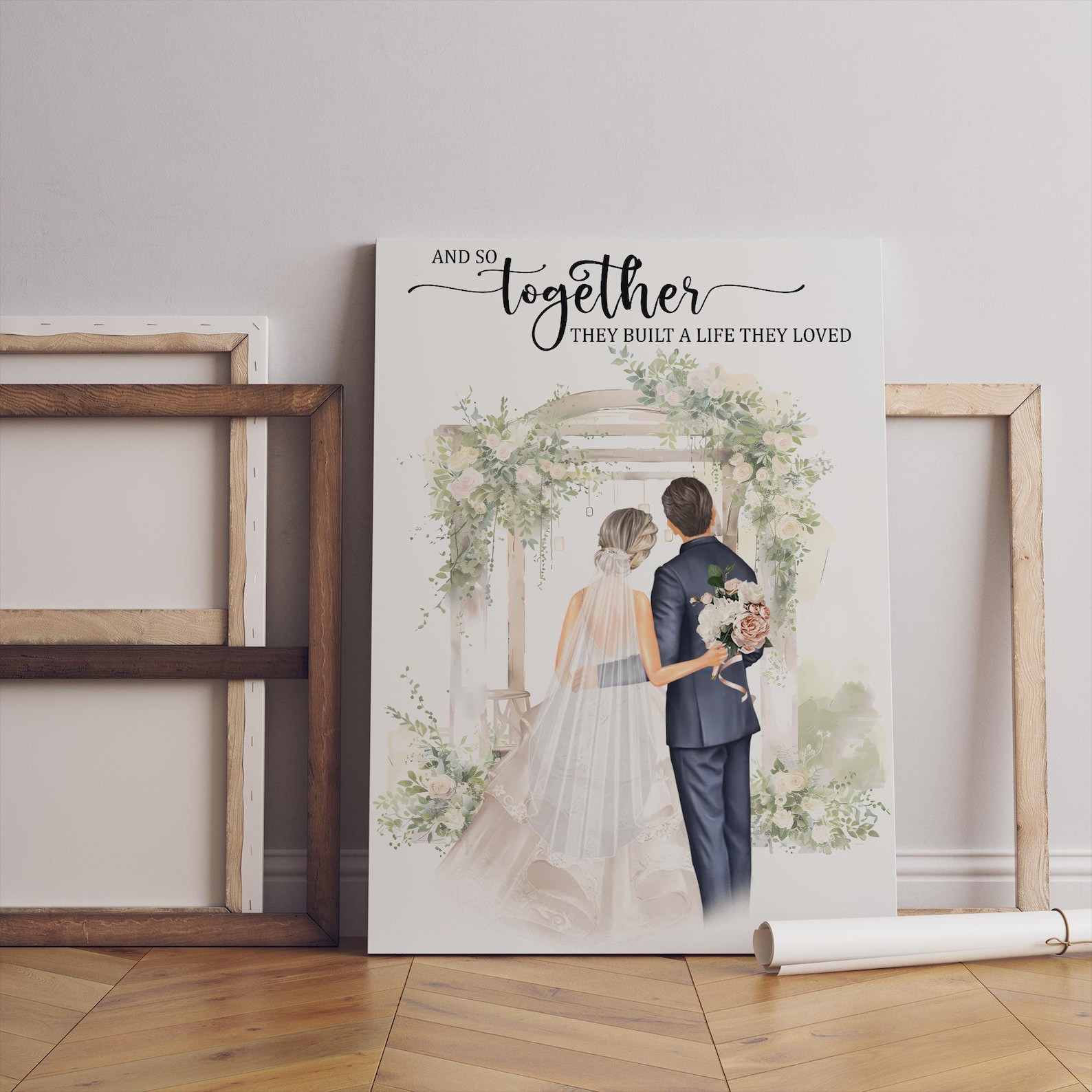Custom Wedding Canvas With Names & Date – Personalized Wall Art ...