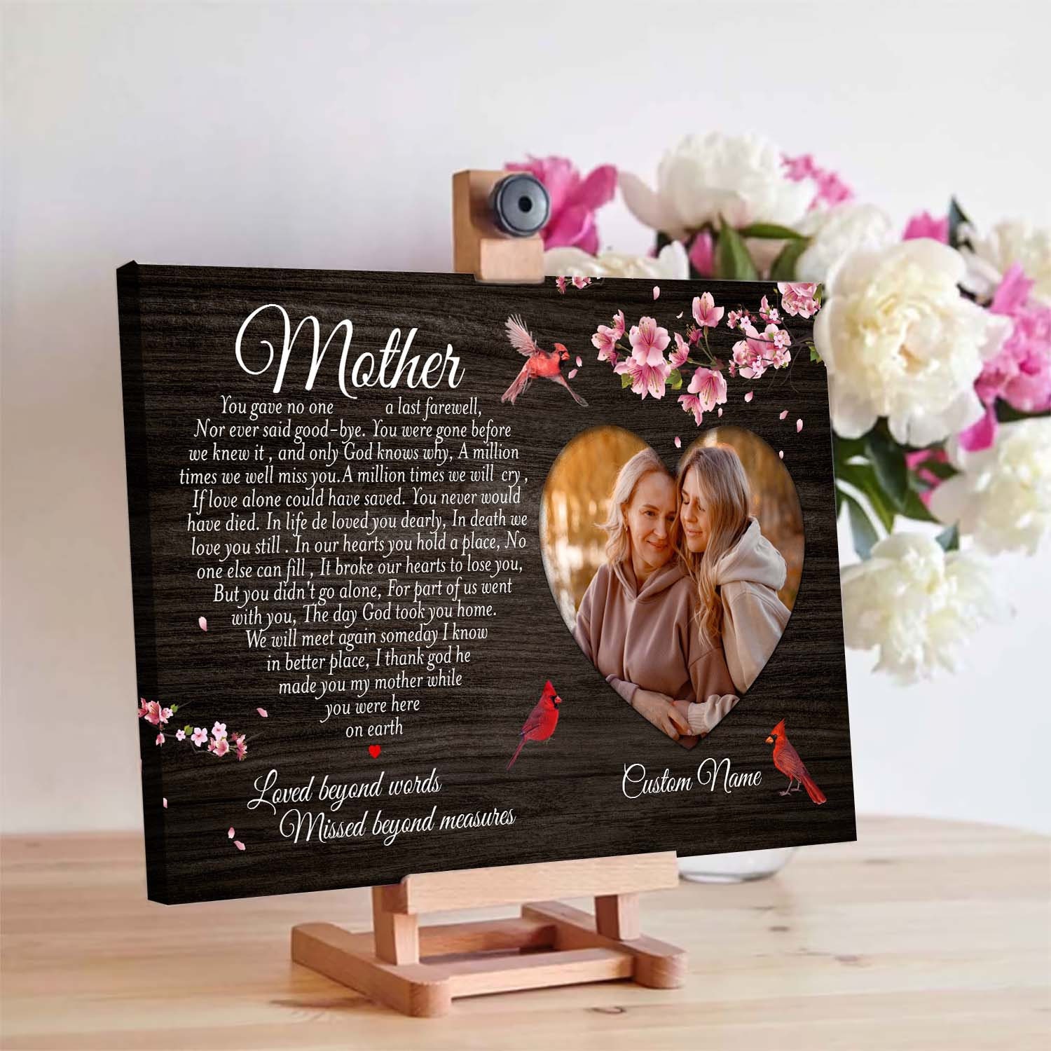 In Loving Memory of Dad Canvas, Memorial Canvas for Loss of Dad Mom ...