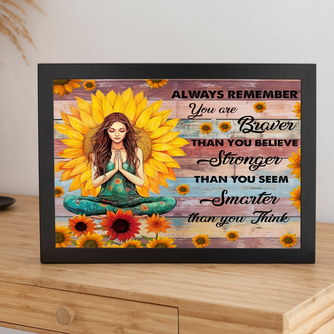 Inspirational Brave Quotes Wall Art, Yoga Pose Poster, Motivational ...