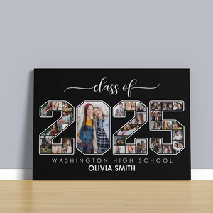 Class of 2025 Photo Collage, Personalized Graduation Gift, Senior Year ...