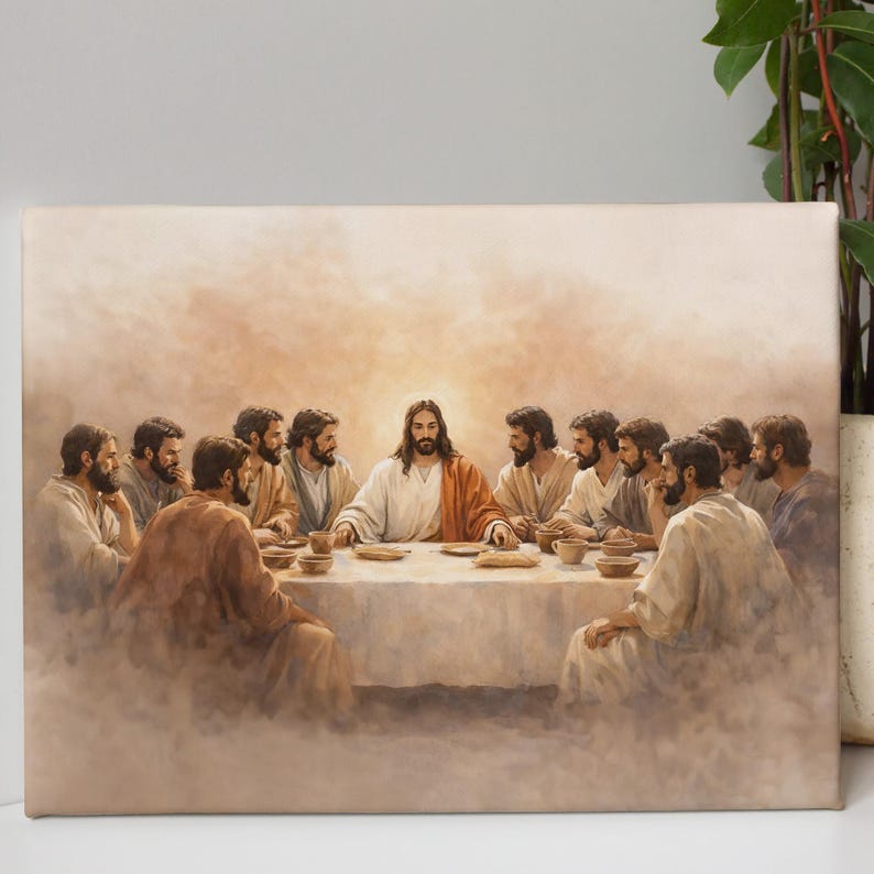The Last Supper Canvas, Religious Christian Decor, Jesus Christ Print ...