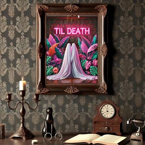 Two Ghost Best Friend Canvas, Ghost Artwork, Best Friends Gift Women ...