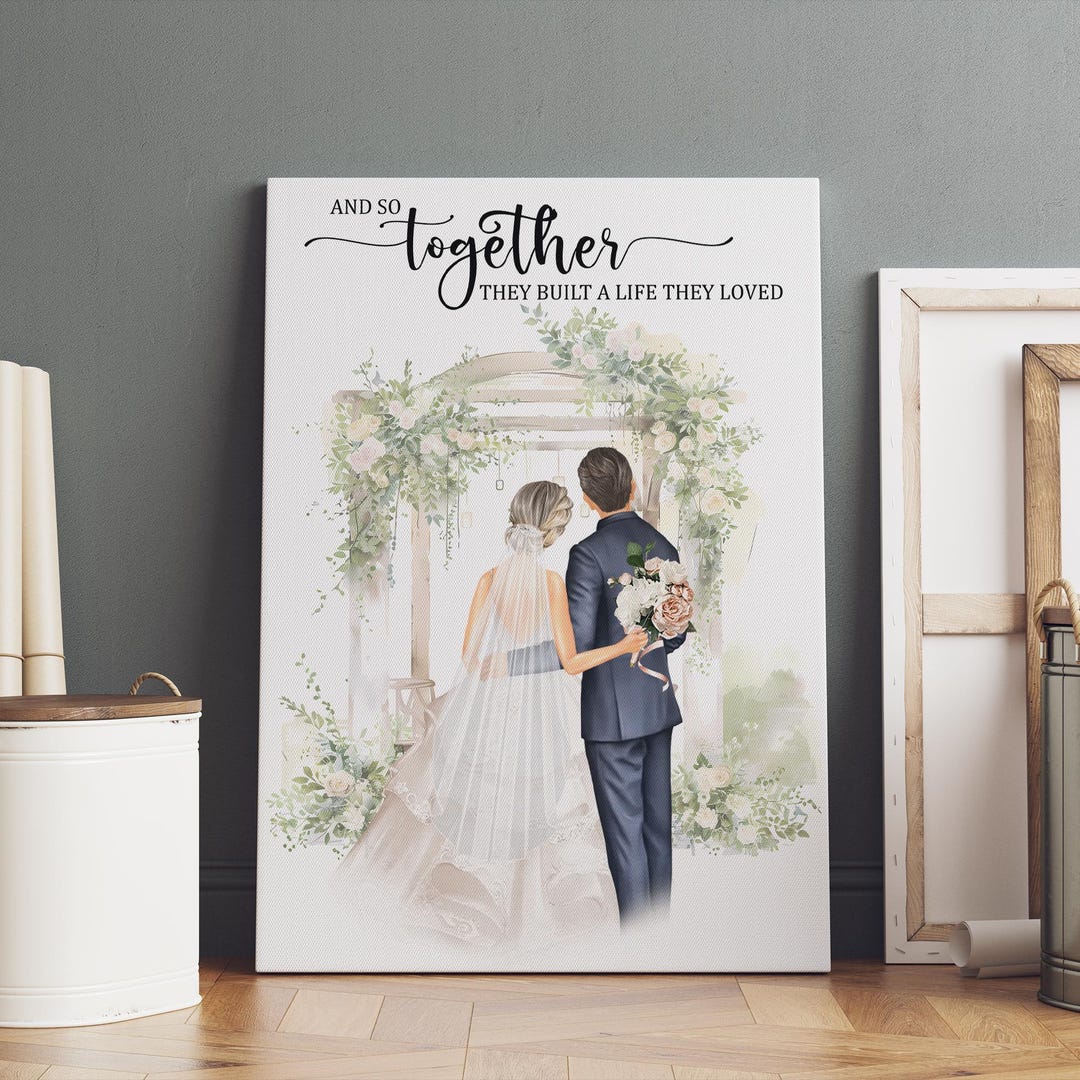Custom Wedding Canvas With Names & Date – Personalized Wall Art ...