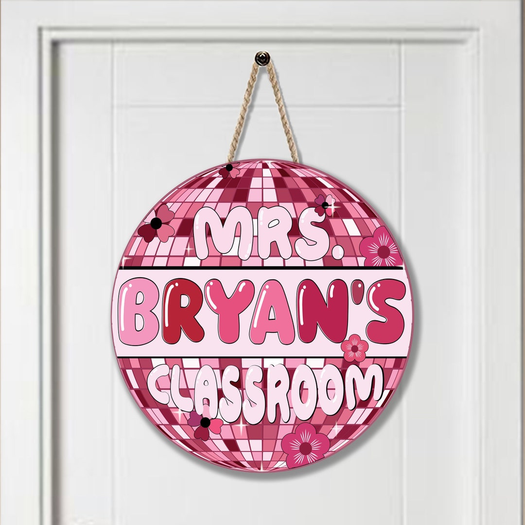 Disco Classroom Door Sign, Back to School Gift, Groovy Teacher Door ...