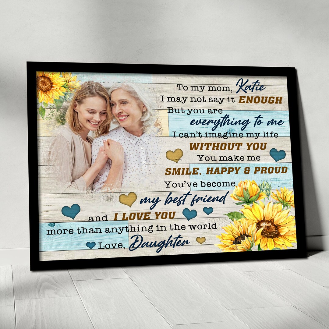 Mother's Day Canvas, to My Mom Personalized Mom Canvas, Mother's Day ...