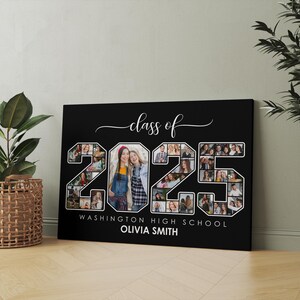 Class of 2025 Photo Collage, Personalized Graduation Gift, Senior Year ...