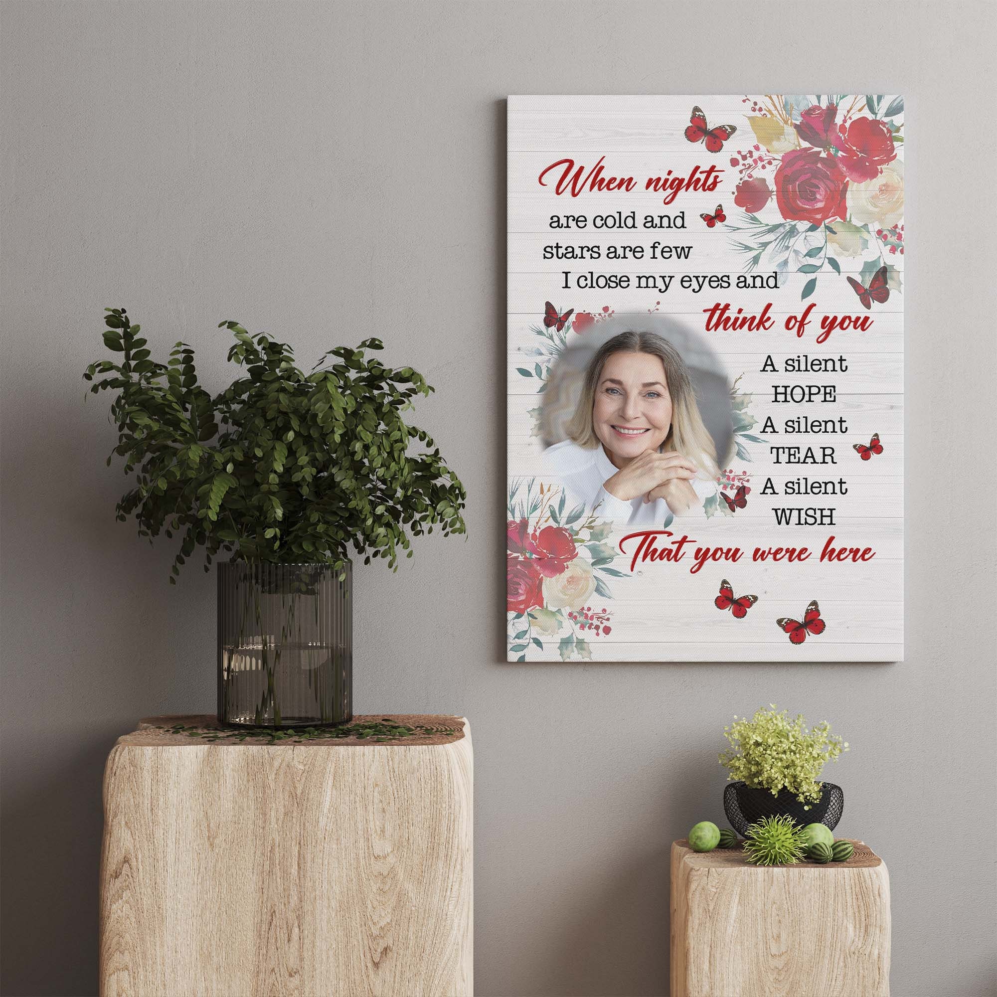 In Memory Sympathy Canvas, Personalized Memorial Canvas, Personalized ...