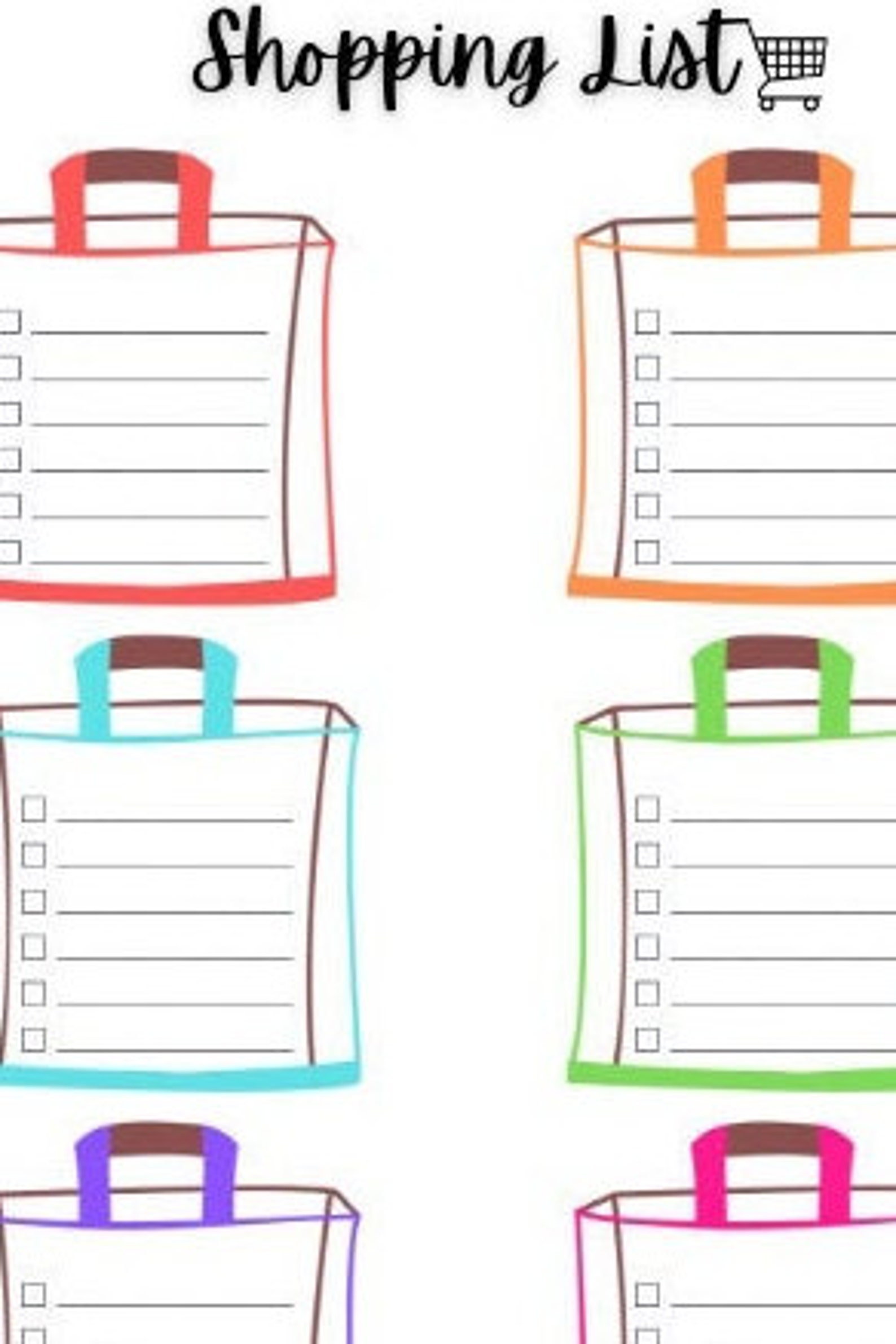 Printable Shopping List - Etsy