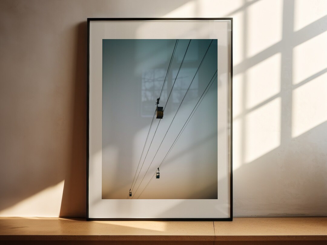 Kölner Seilbahn Poster Retro Wandkunst Köln Fotografie Kunstdruck ...