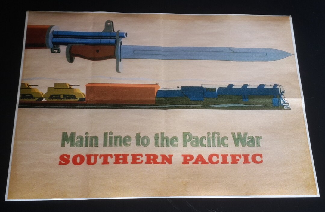 1943 WW2 USA America Remember Knife Pearl Harbor Rail Train Southern ...