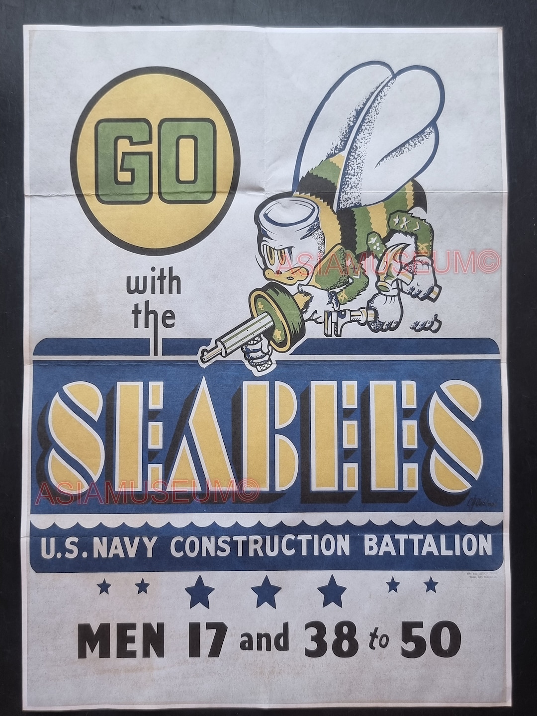 1941 WW2 USA America Navy Construction Battalion Seabee Battle Victory ...