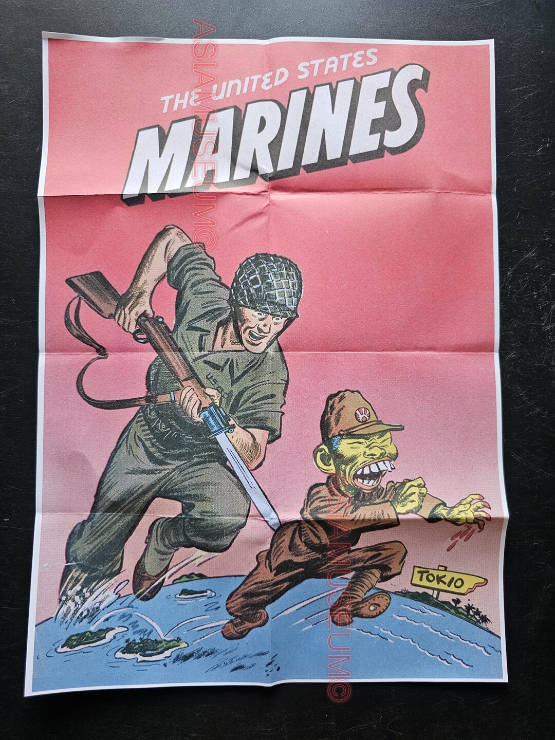 1940 WW2 USA America Japan Marines Tojo Running Pacific Ocean Battle ...