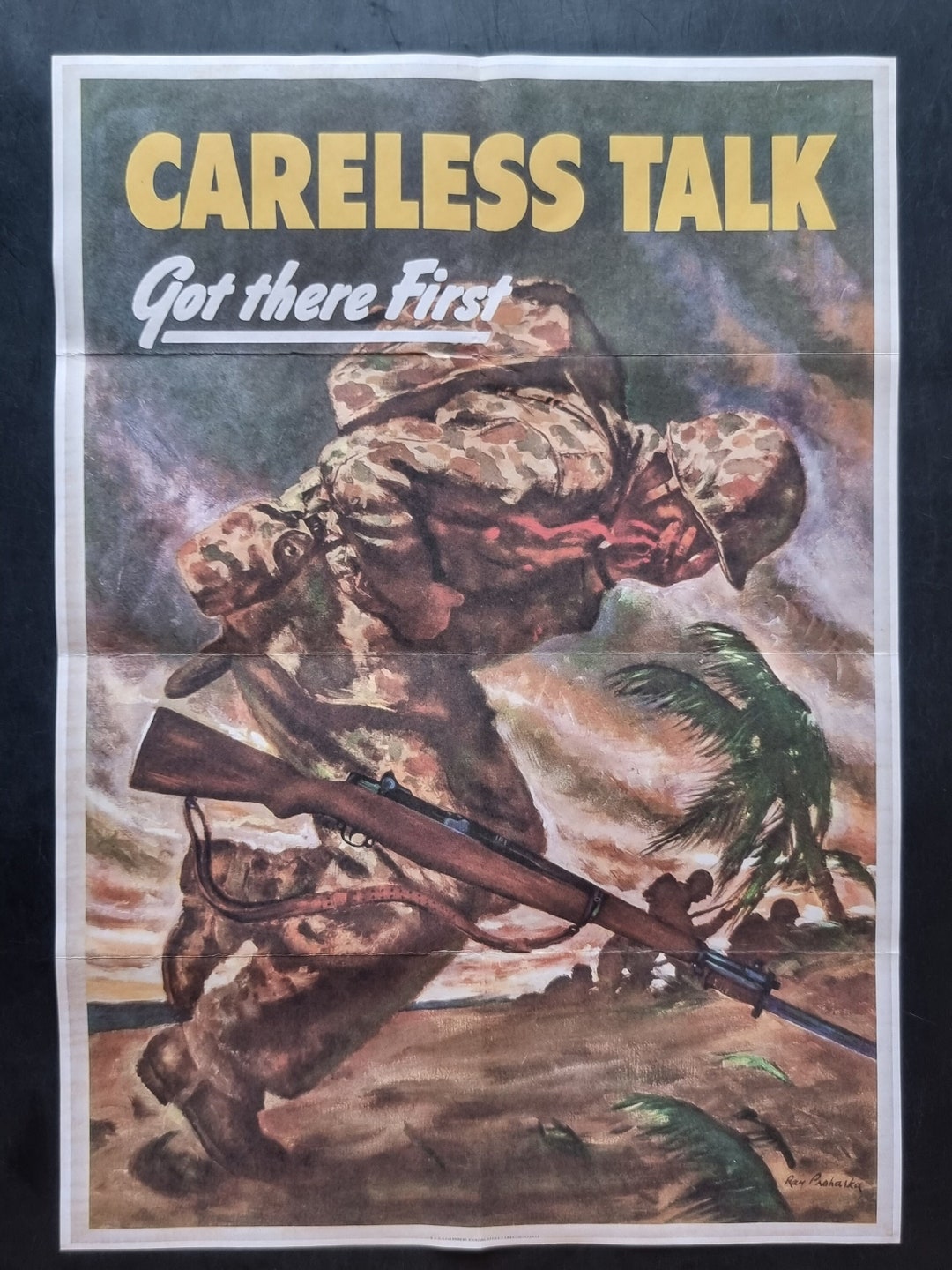 1941 WW2 USA America Careless Talk Cost Lives Army Battle Victory Old ...