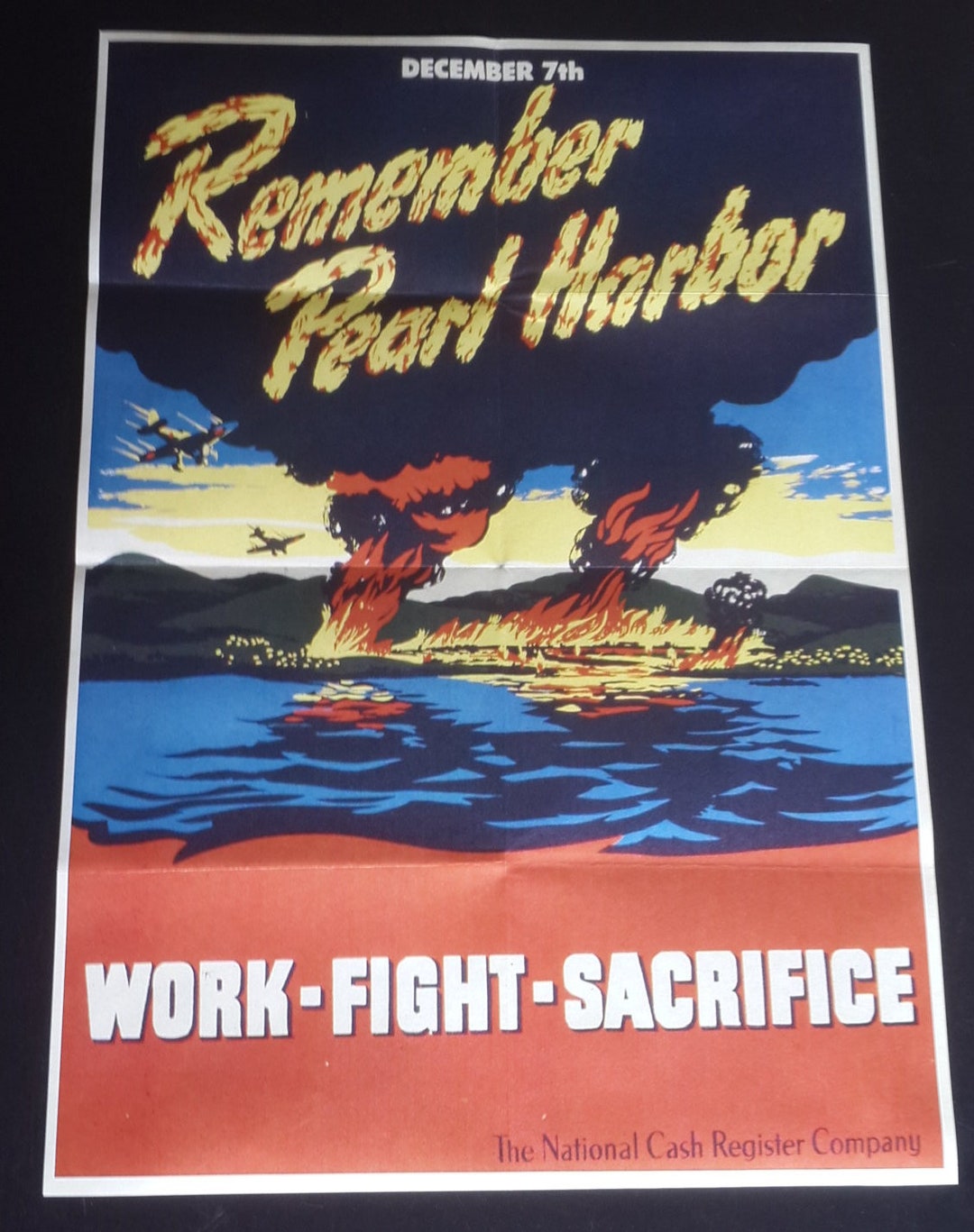 1943 WW2 USA America Remember Pearl Harbor Work Fight Sacrifice ...