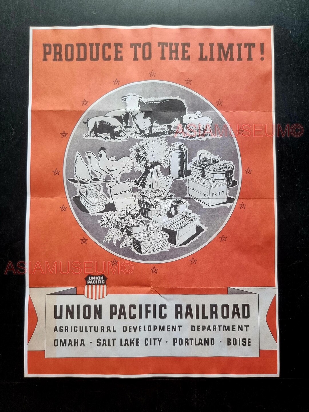 1943 WW2 USA America Omaha Salt Lake City Portland Union Pacific ...