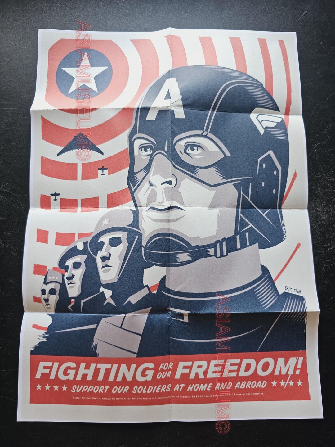 1944 WW2 USA America Uncle Sam Fighting for Freedom Captain America ...