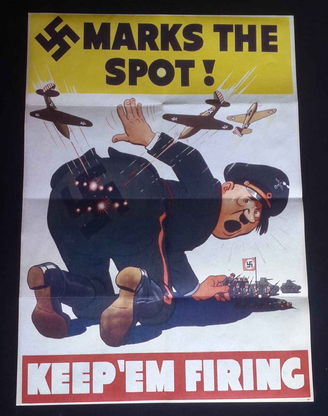 1941 WW2 USA America Mark the Spot Cartoon Comic Plane Bomber Funny ...