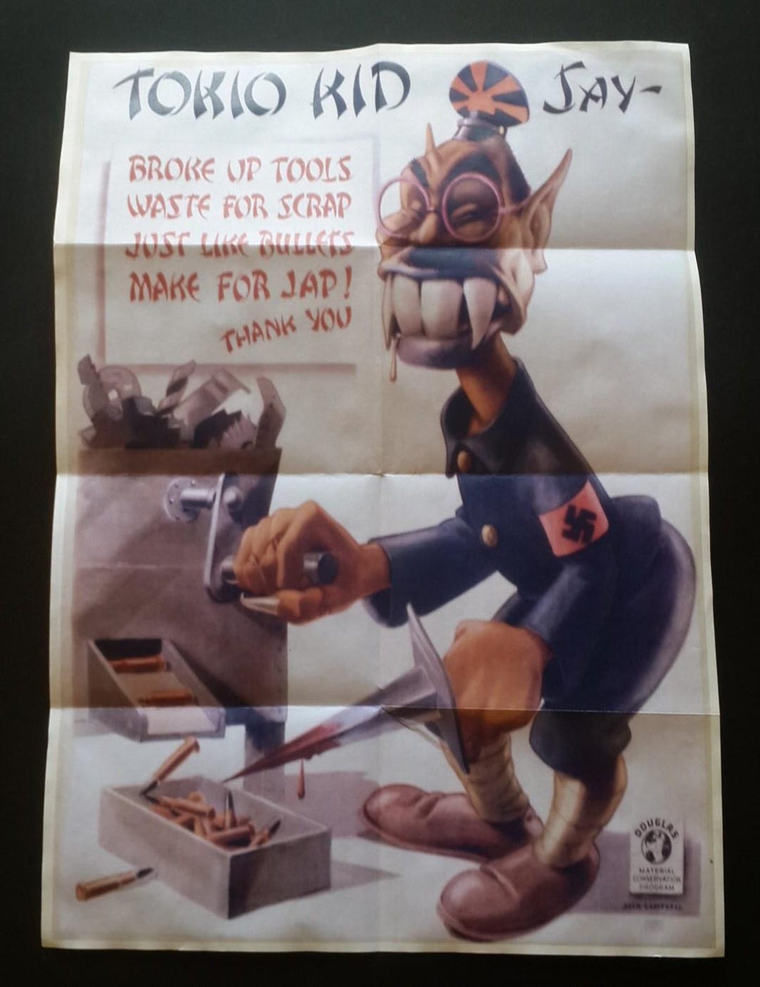 1943 WW2 USA America Tokio Kid Tokyo Tojo Tools Bullet Production Scrap ...