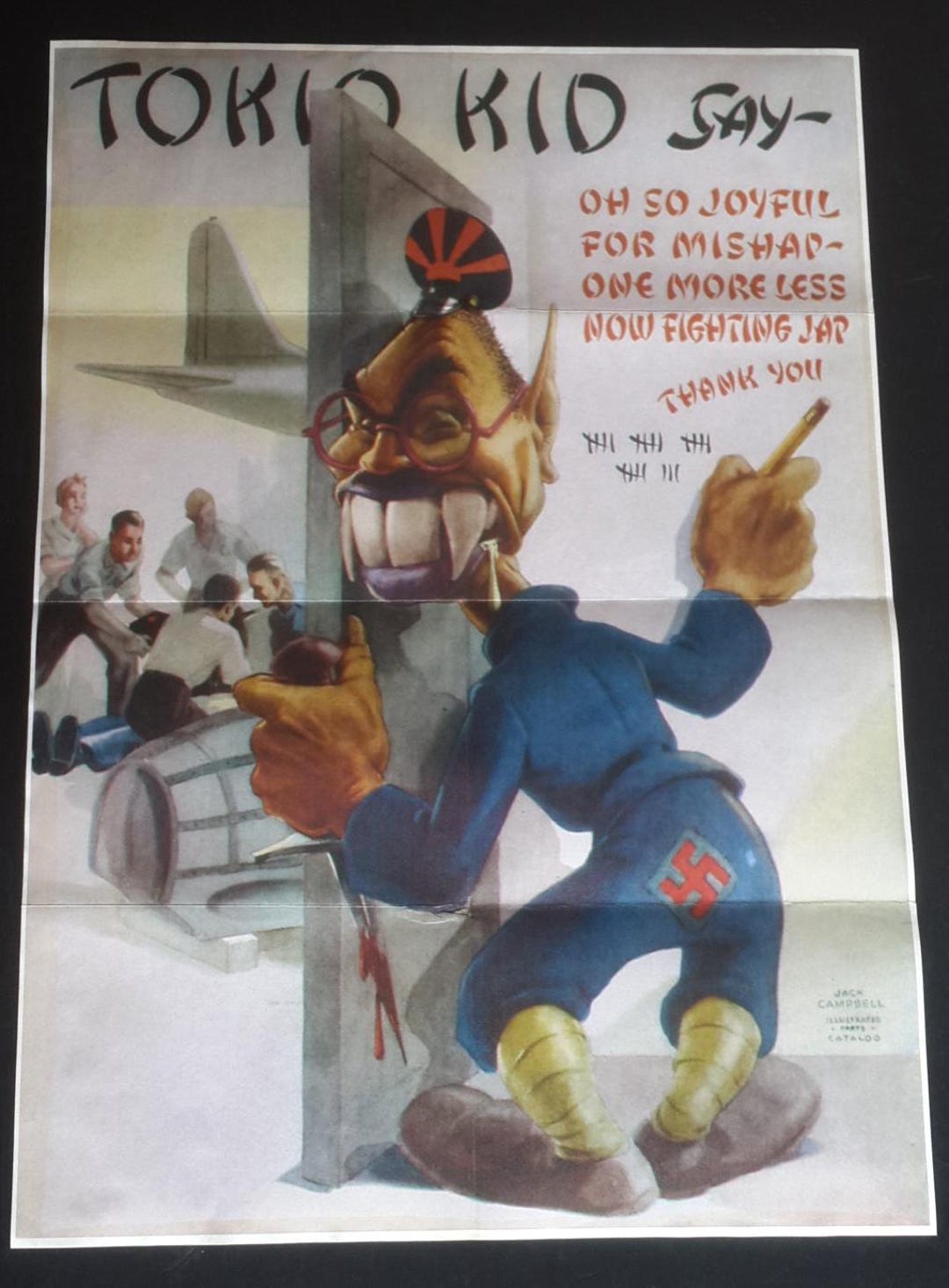 1941 WW2 USA America Japan Tokio Tokyo Kid Knife Cartoon Comic Nippon ...