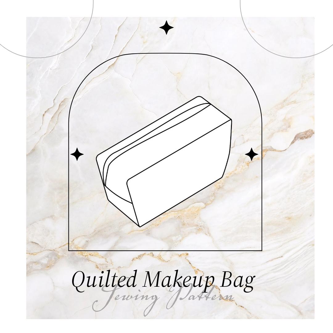 Quilted Makeup Bag Sewing Pattern PDF – Beginner-friendly, Stylish ...