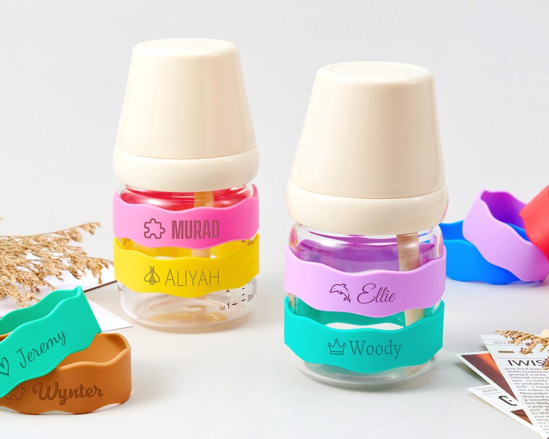 Personalized Silicone Cup Bands – Custom Engraved Anti-slip Labels for ...