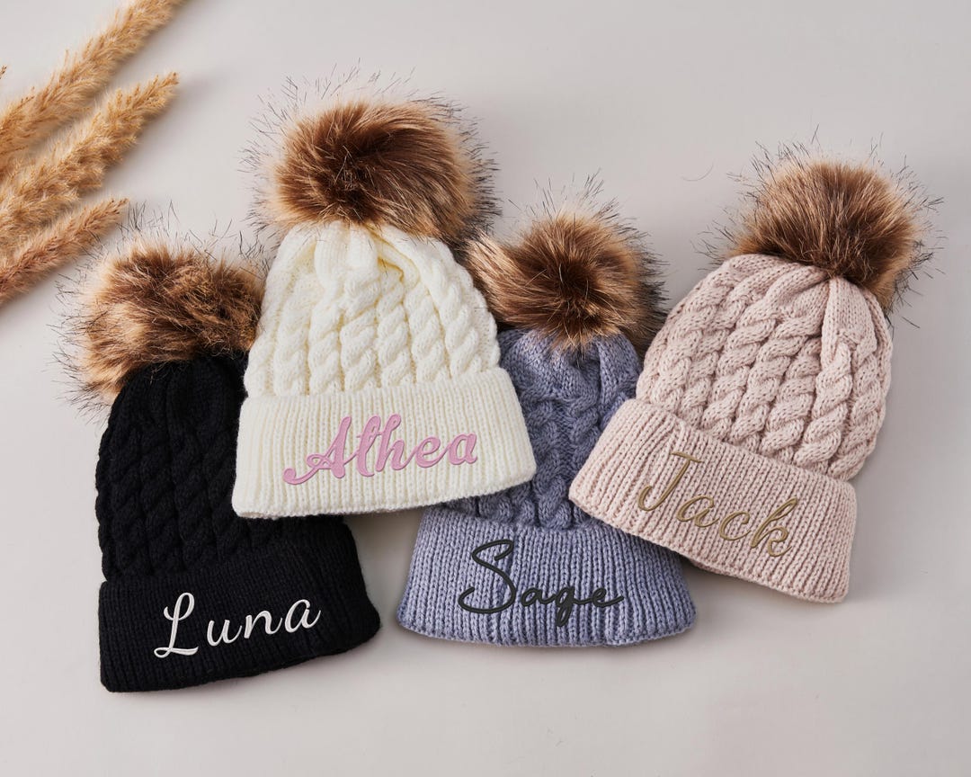 Custom Winter Beanies for Kids – Personalized Embroidered Hats With ...