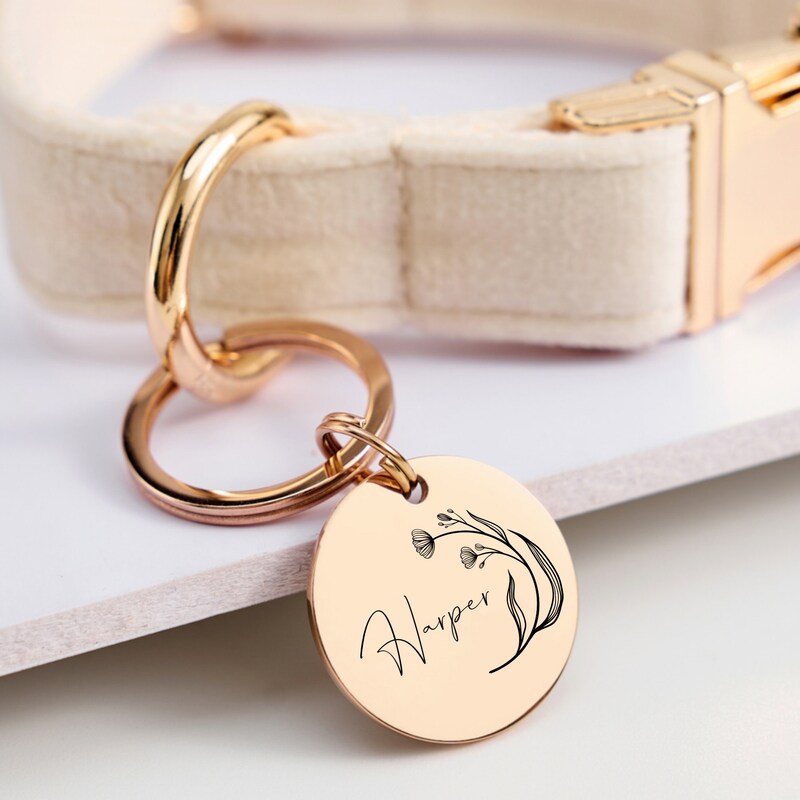 Gold Dog Tag - Etsy