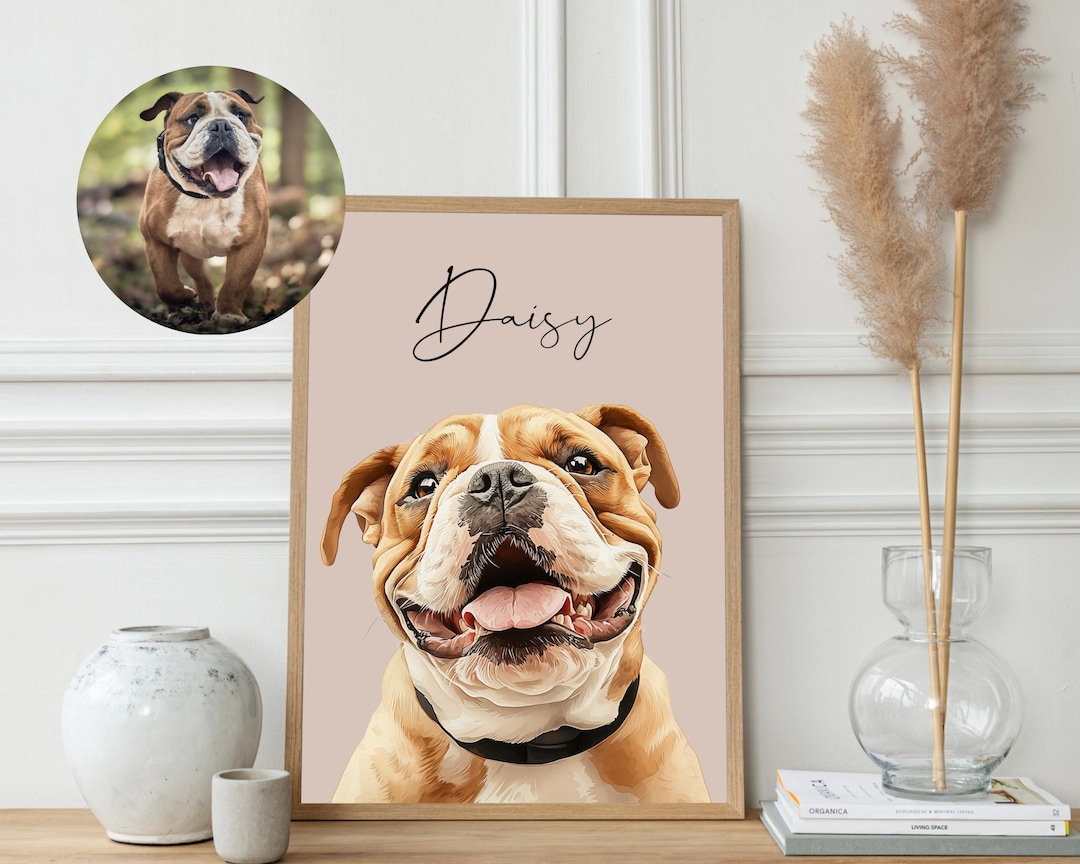 Custom Dog Portraits From Photo, Digital Puppy Art File, Cat Memorial ...