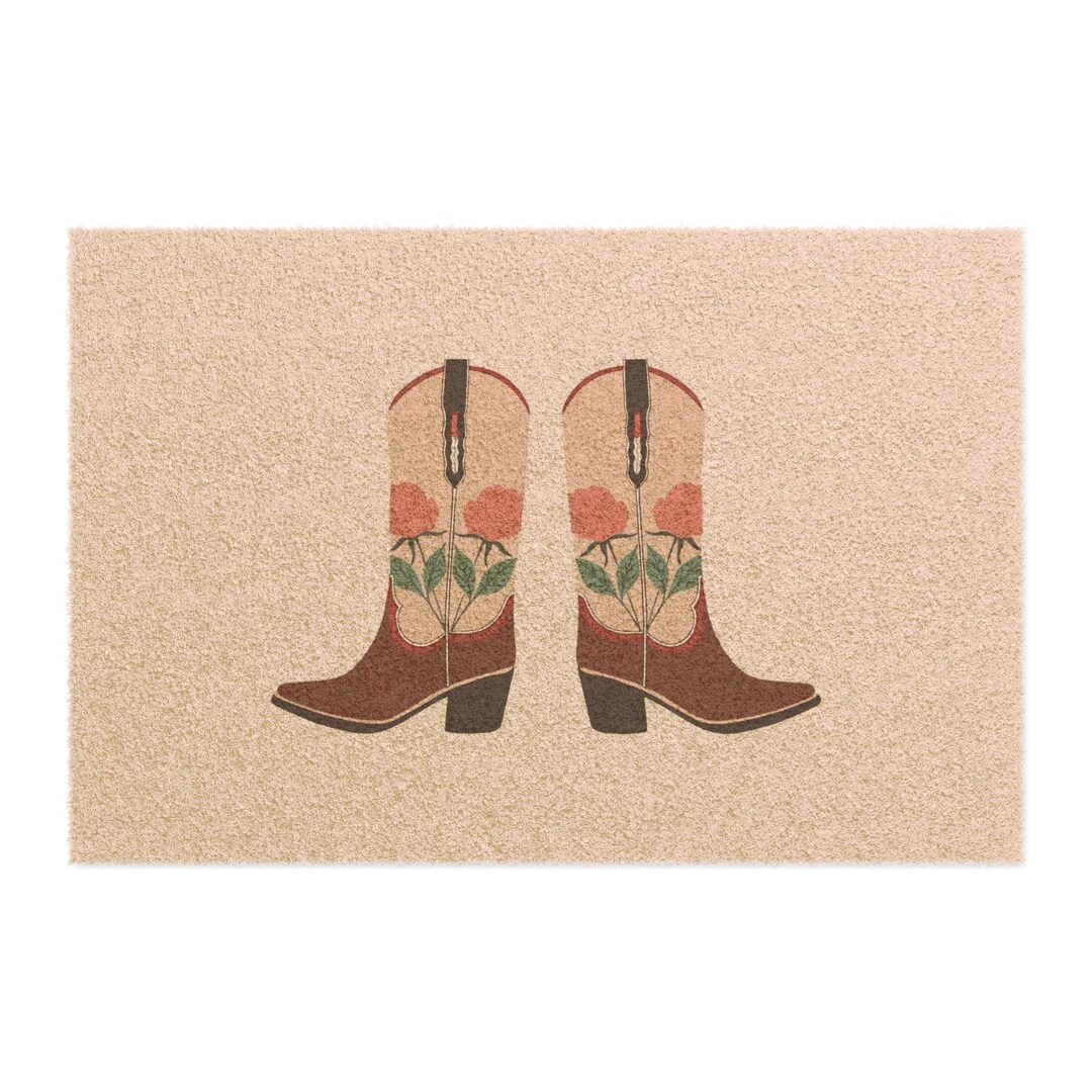 Cowboy Boot Welcome Mat - Etsy