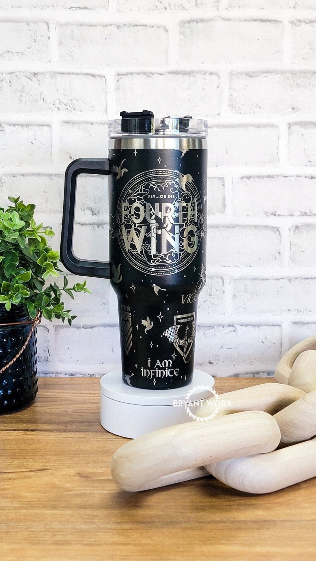 Dragon Fantasy Full Wrap Engraved 40oz Tumbler With Handle - Etsy