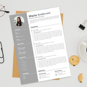 Resume Template, CV Template Word, Google Docs, Pages, Professional ...