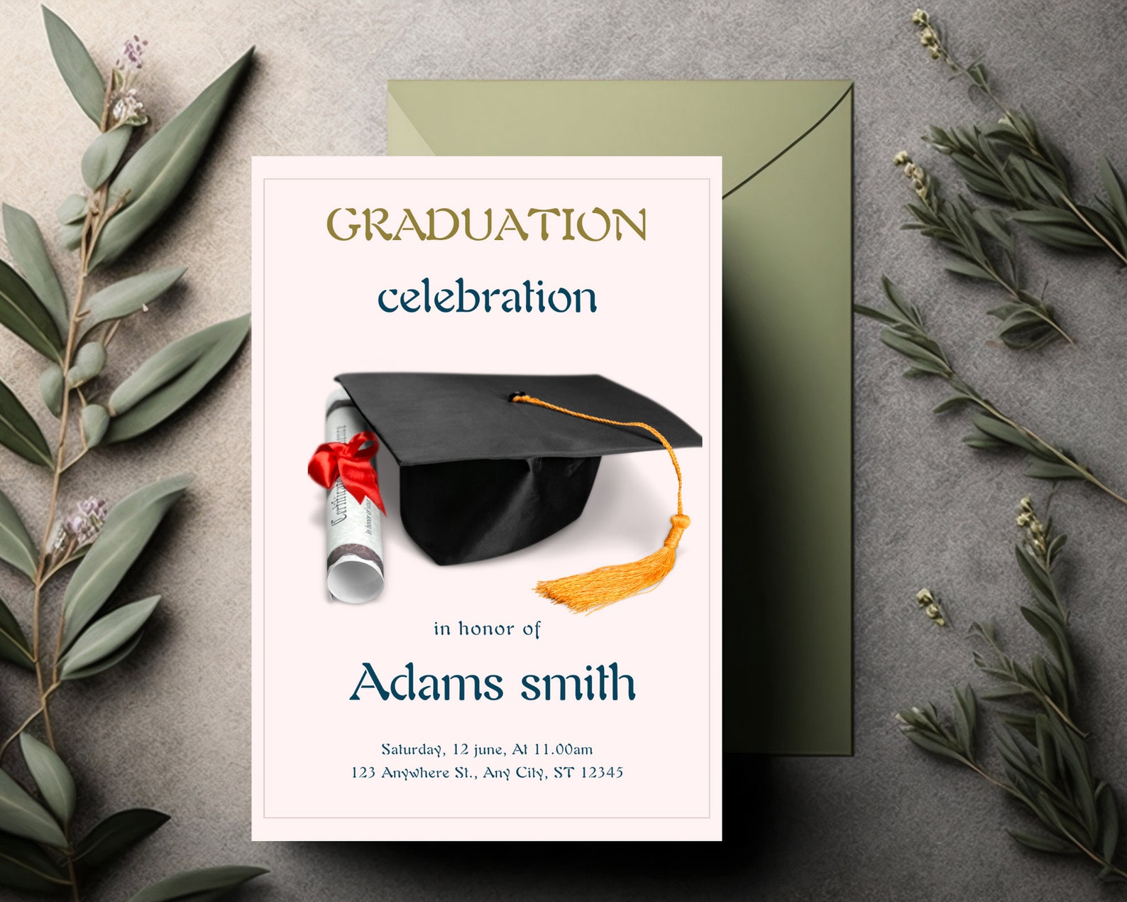 Minimalist Graduation Card Printable, Graduate Greeting Card ,gift ...