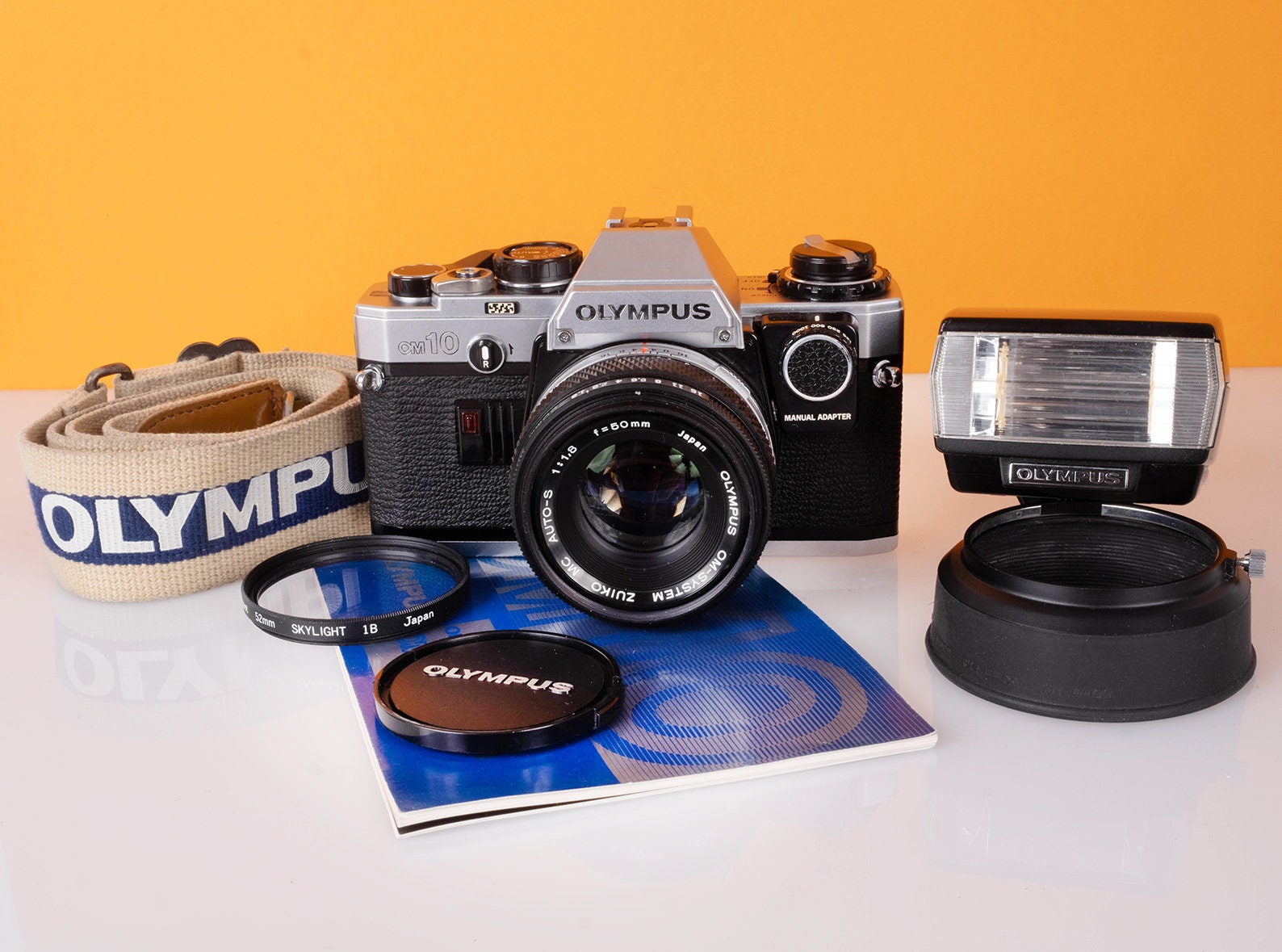 Olympus OM10 With 50mm 1.8 Lens, Original Olympus Strap, Instructions ...