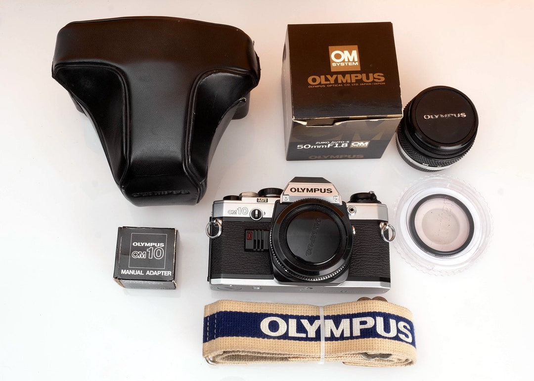 Olympus OM10 Film Camera With Boxed 50mm 1.8 Lens and Original Olympus ...