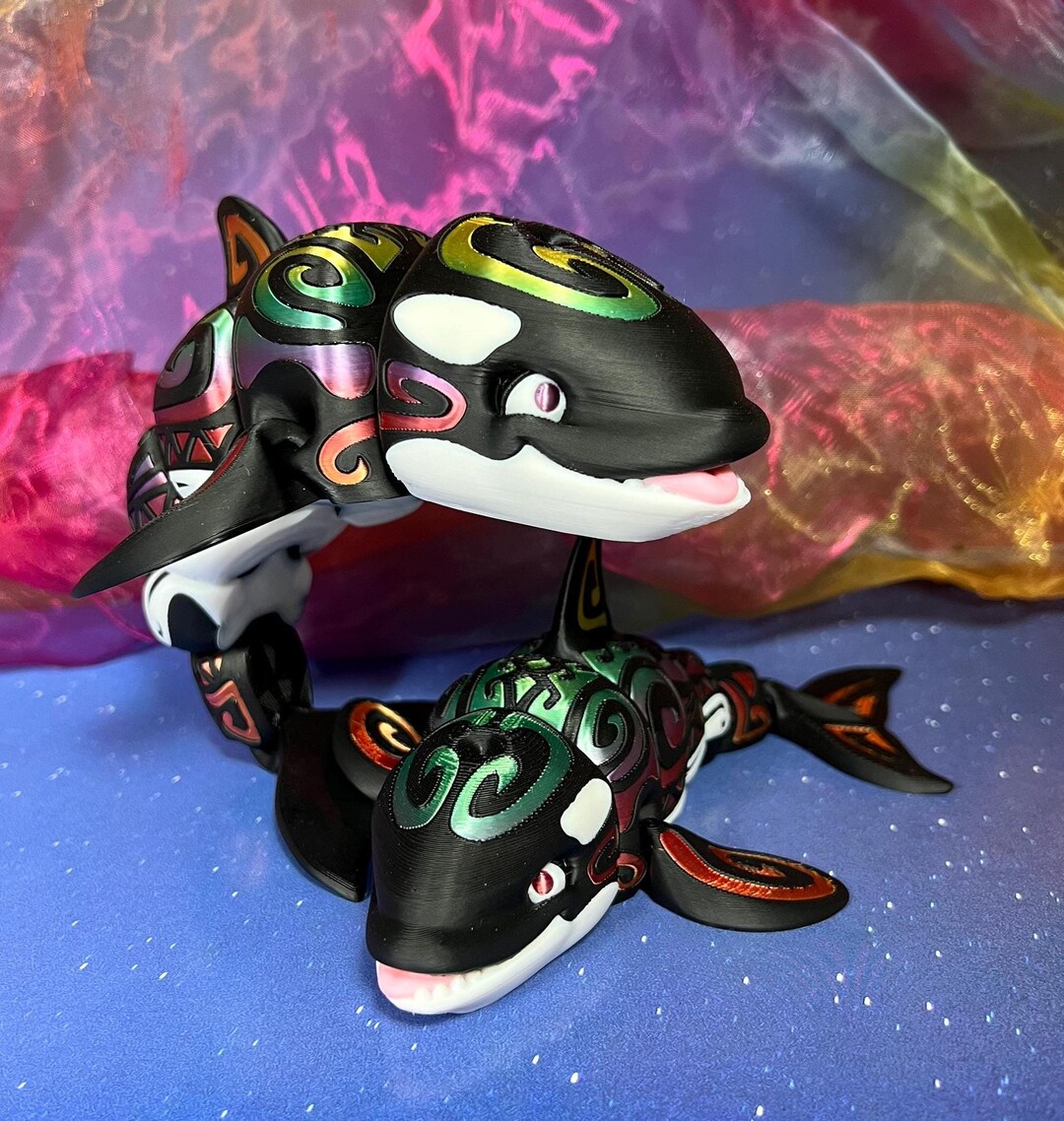 Tattooed Orca, Orca, Ocean, Articulated - Etsy