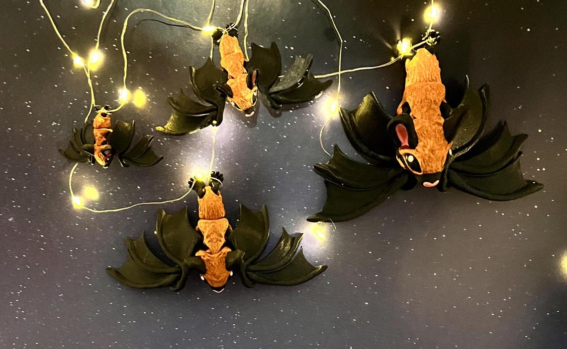 Bats, Articulated, 3D Printed, Flying Rodent - Etsy