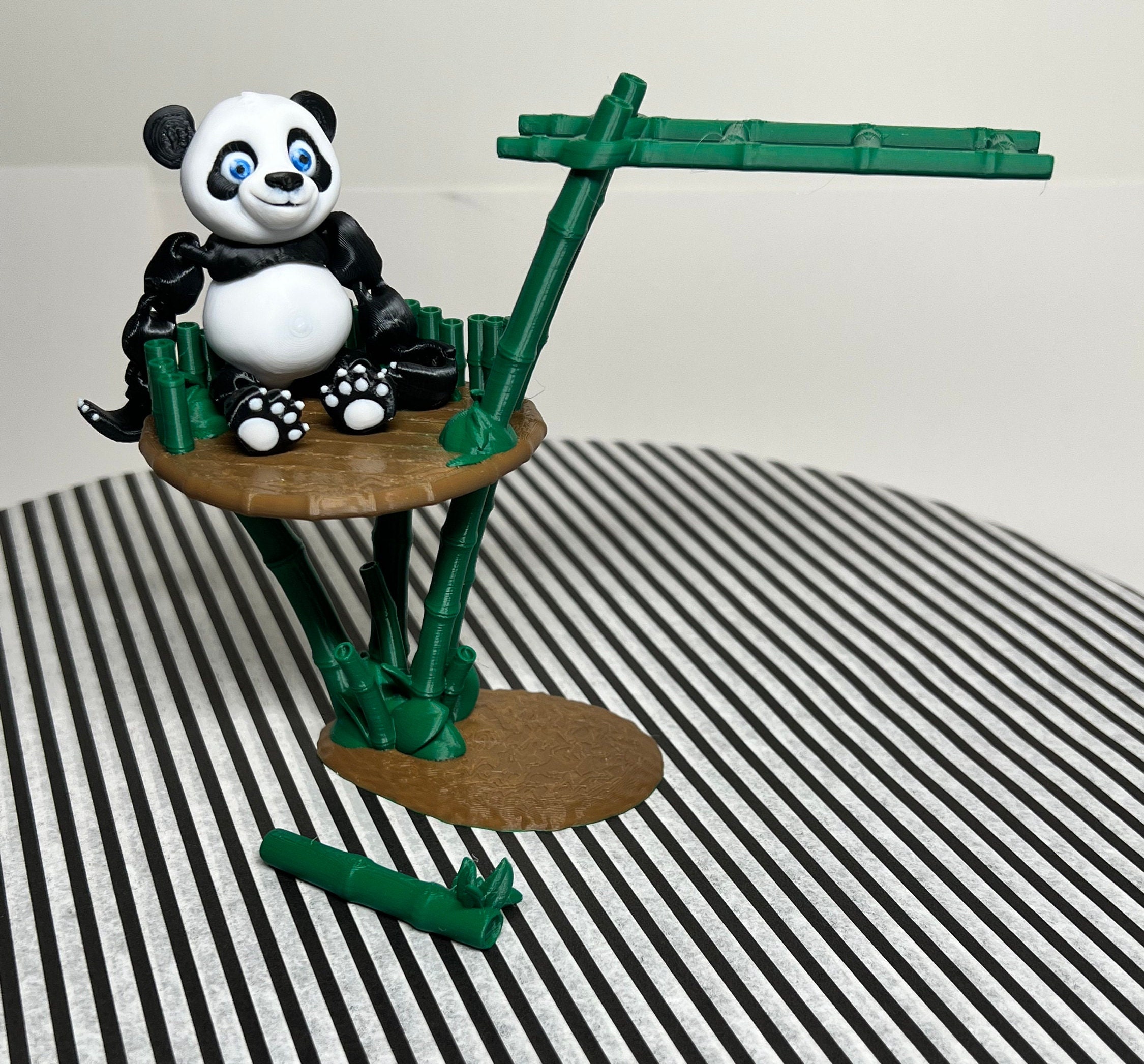 Panda Flexi With Treehouse, Flexi, Articulated - Etsy
