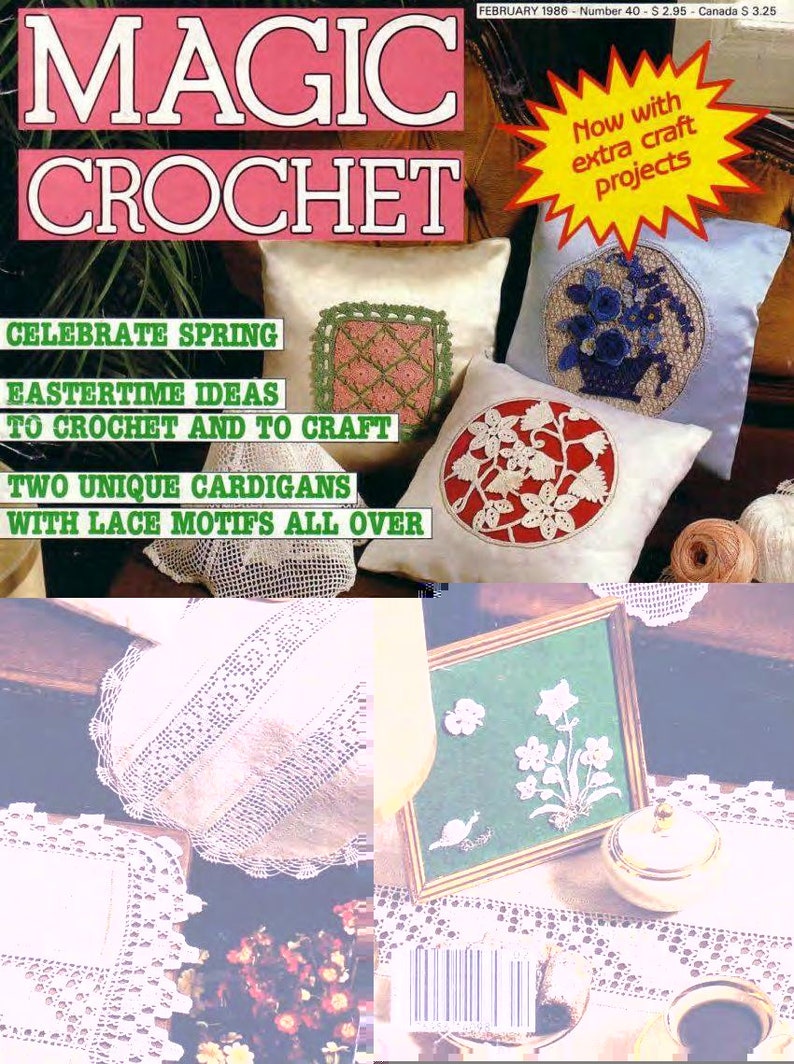 Crochet, Magic Crochet Magazine Vintage 64 Issues Collection, Crochet ...