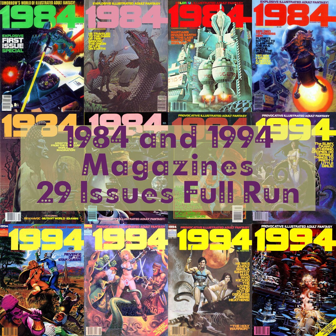 1984 1994 Magazine, Pulp Science Fiction Magazine, Complete Collection ...