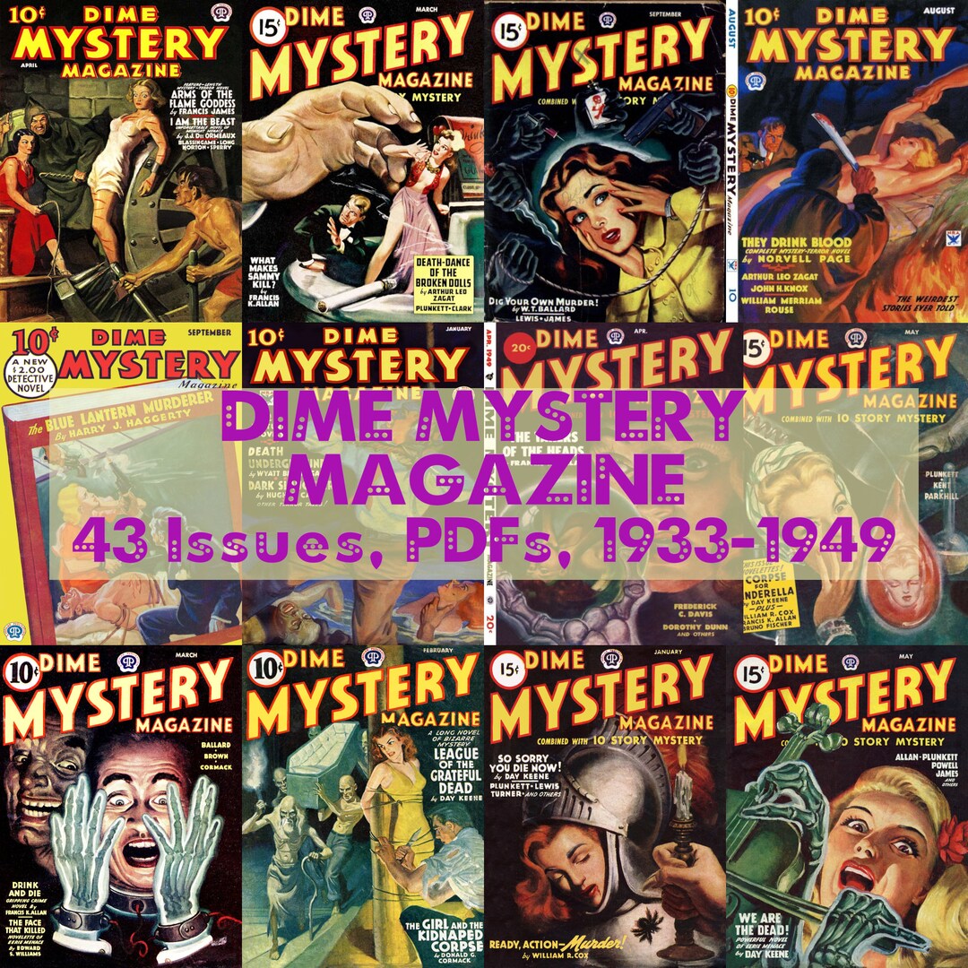 Dime Mystery Magazine: 43 Weird Menace Pulp Issues (PDF Collection ...