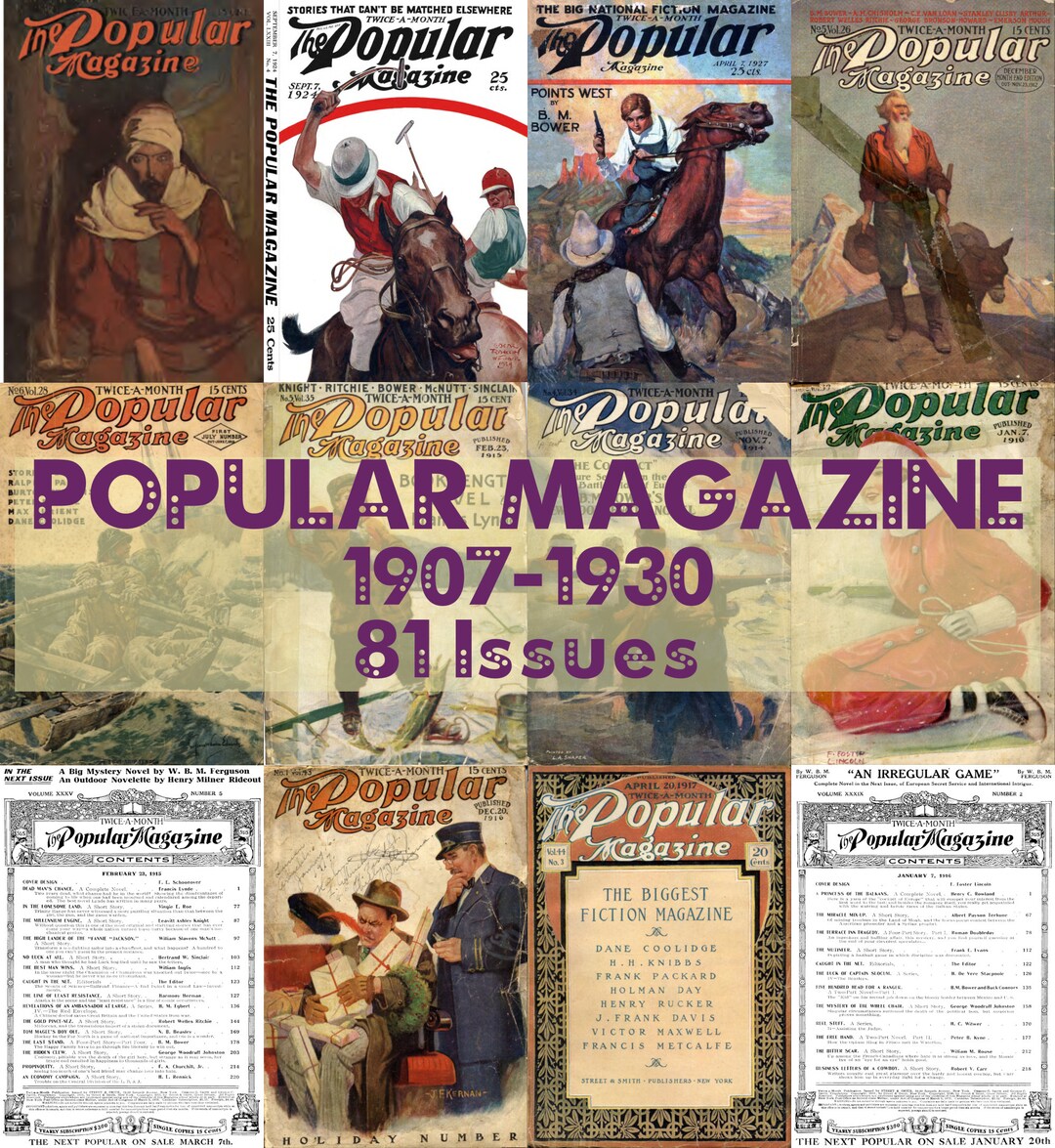 Popular Magazine, Rare Vintage Magazine, Pulp Fiction Magazine Digital ...