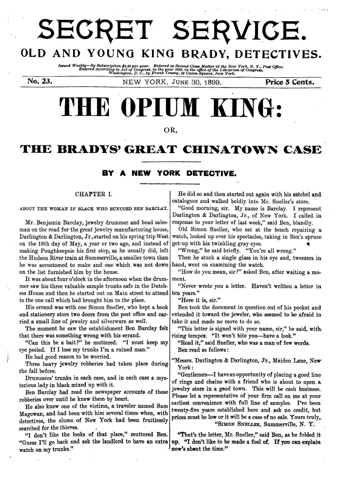 100 Secret Service Old and Young King Brady Magazine Vintage - Etsy